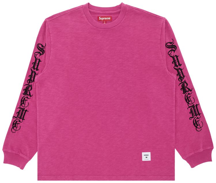 Buy Supreme Old English Long-Sleeve Top 'Magenta' - FW24KN32 MAGENTA | GOAT