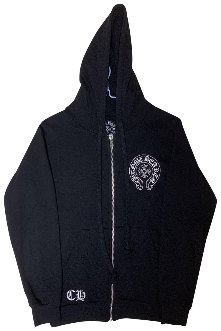 Buy Chrome Hearts RS3 Cross Zip-Up Hoodie 'Black' - 011 065590 | GOAT