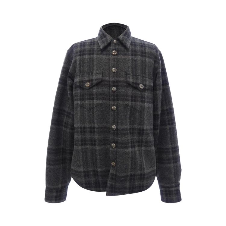 Buy Chrome Hearts Quilted Flannel Jacket 'Plaid' - 1383 100000304QFJ ...