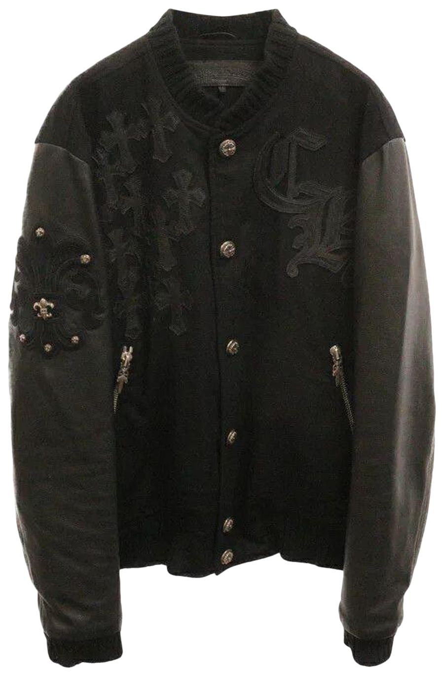 Buy Chrome Hearts Multi Patch Letterman Varsity Jacket 'Black' - 1383 ...
