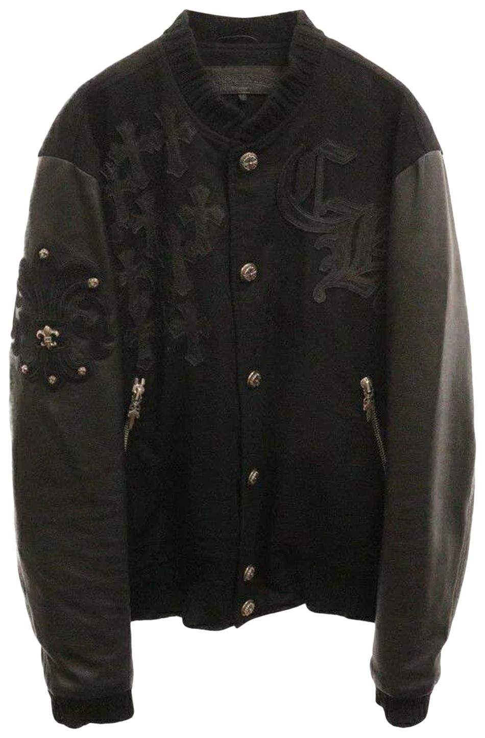 Buy Chrome Hearts Multi Patch Letterman Varsity Jacket 'Black' - 1383 ...