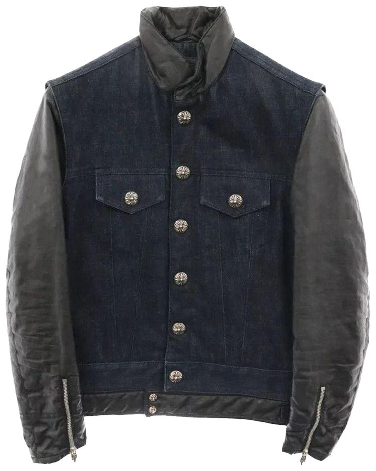 Buy Chrome Hearts Hybrid Denim Jacket 'Blue' - 1383 100000306HDJ BLUE ...