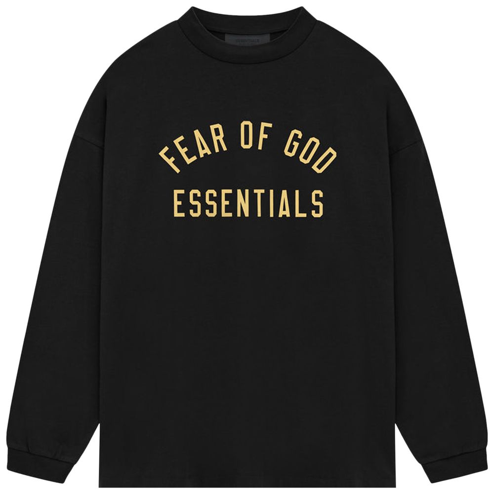 Achetez des Fear of God Essentials Jersey Long-Sleeve Tee 'Black' - 125BT244200F | GOAT FR