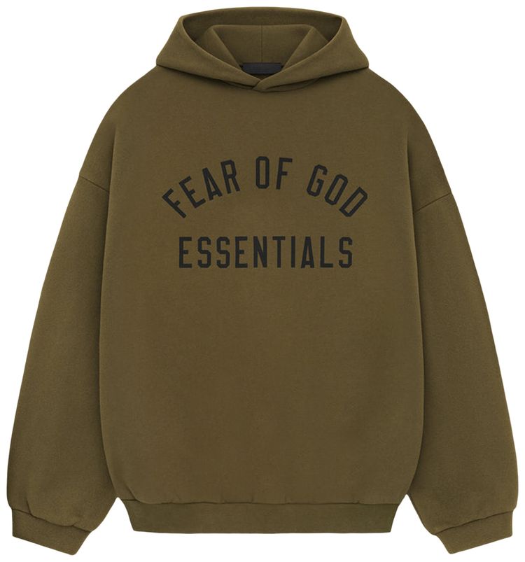 Buy Fear of God Essentials Fleece Hoodie 'Olive' - 192BT246254F | GOAT AU