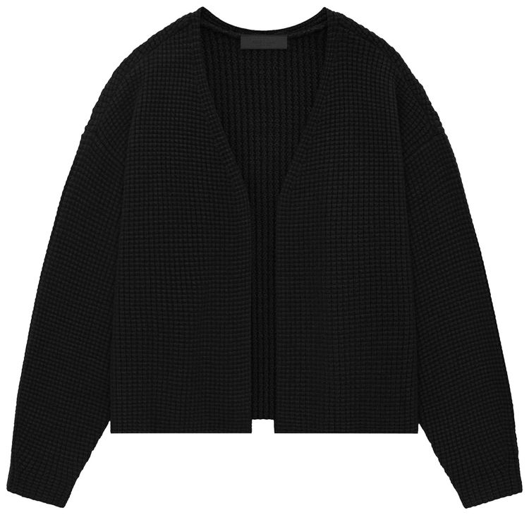 Buy Fear of God Essentials Heavy Waffle Cardigan 'Black' - 192BT246200F ...
