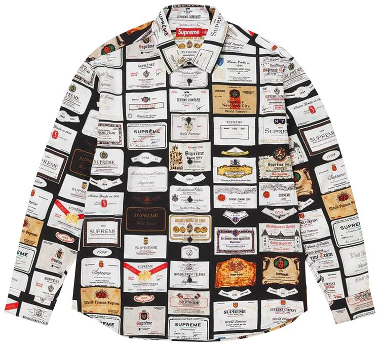 Buy Supreme Label Shirt 'Black' - FW24S24 BLACK | GOAT