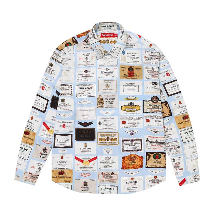 Buy Supreme Label Shirt 'Light Blue' - FW24S24 LIGHT BLUE | GOAT