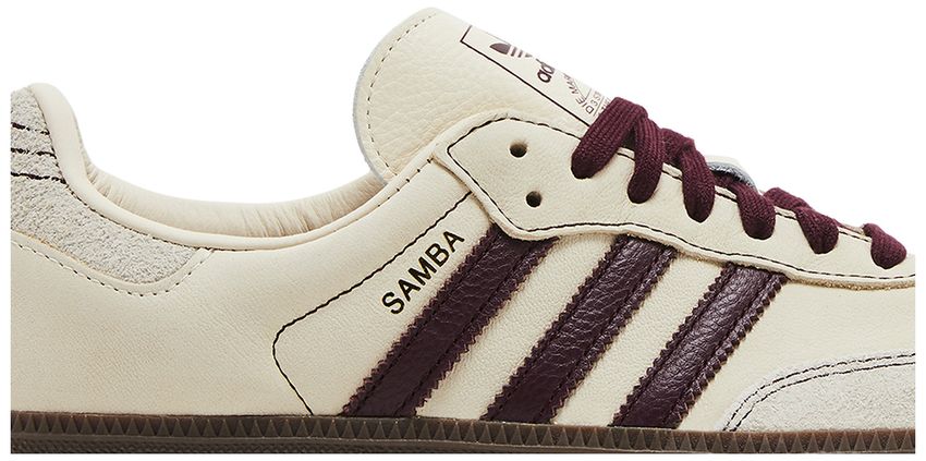 Buy Adidas Wmns Samba OG 'Wonder White Maroon' - IG1987 | GOAT