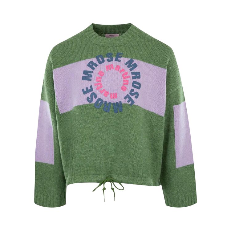 Buy Martine Rose Intarsia Print Jumper 'Green' - 943YA03400 GREE | GOAT CA