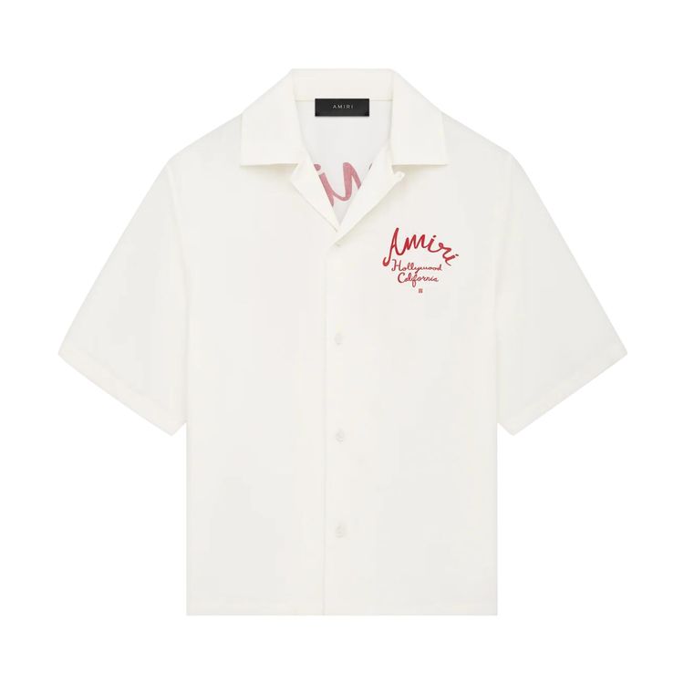 Buy Amiri Hollywood Camp Shirt 'Alabaster' - AMSTCA1050 271 ALAB | GOAT