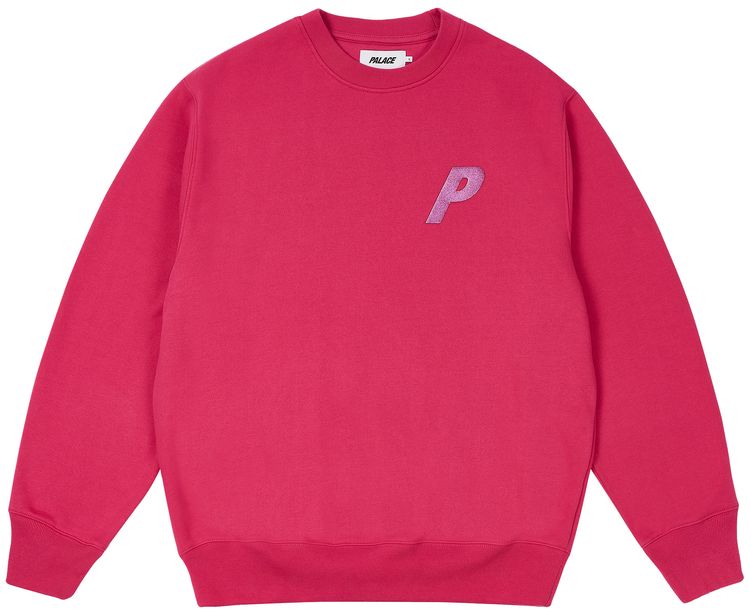 Buy Palace P3 Glitter Crew 'Berry Red' - P27CS064 | GOAT