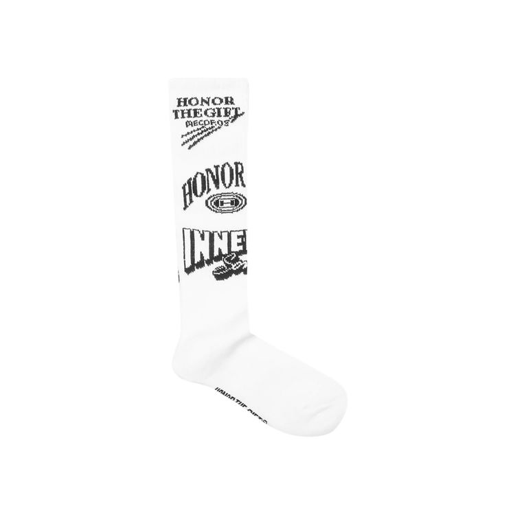 Buy Honor The Gift Mixed Graphic Ribbed Sock 'White' - HTG240386 WHIT ...