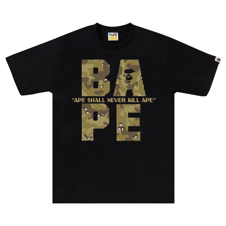 Buy BAPE Bitmap Logo Tee 'Black' - 1K80 110 041 BLACK | GOAT