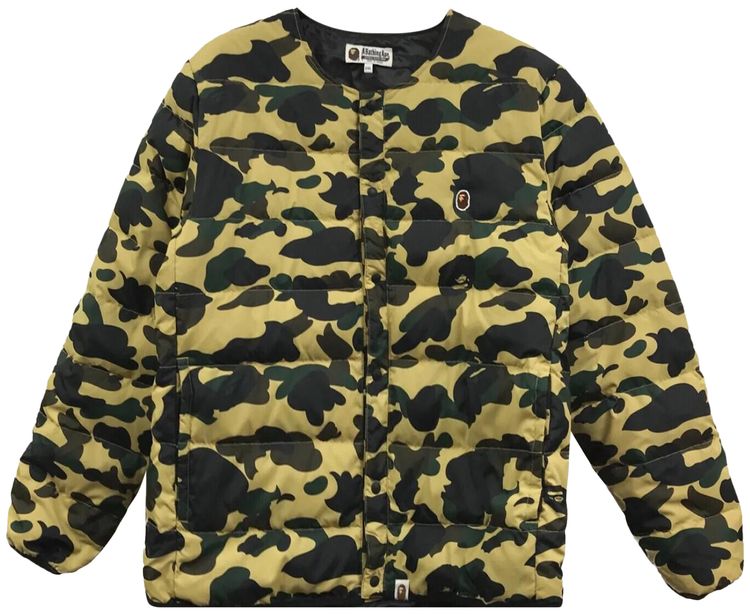 Buy BAPE Camouflage Padded Jacket 'Yellow' - 1H70140001 YELLOW | GOAT