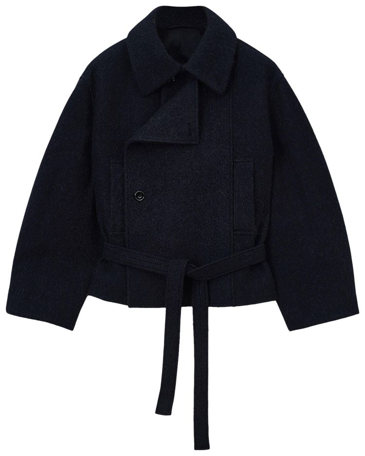 Buy Lemaire Short Asymmetrical Bathrobe Coat 'Black' - CO1083 LF504 ...