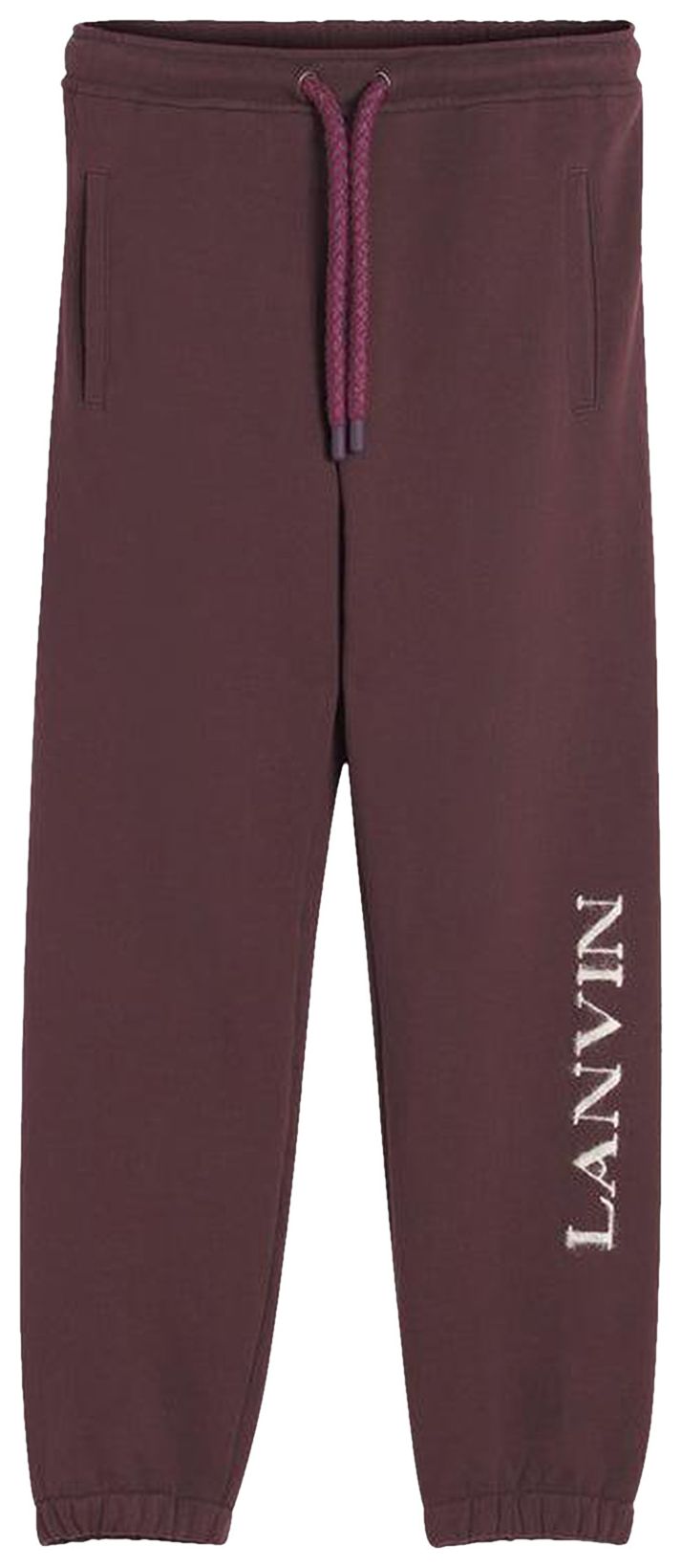 Buy Lanvin Tubular Curb Mohair Logo Jog Pants 'Burgundy' - RM TR0066 ...