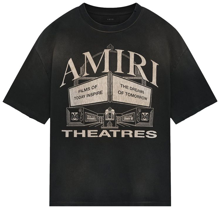 Buy Amiri Theatres Oversized Tee 'Black' - AMJYTE1098 001 BLAC | GOAT