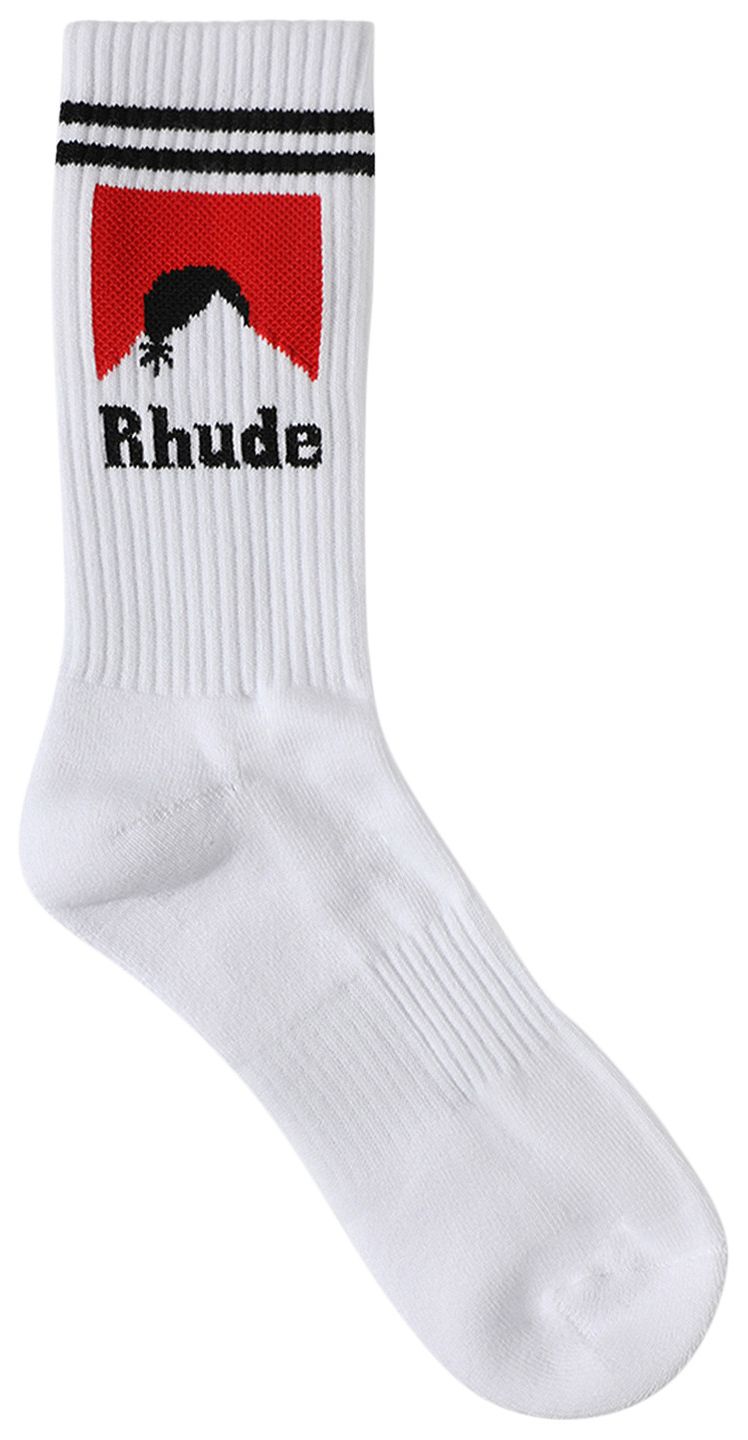 Buy Rhude Moonlight Sock 'White/Black/Red' - FW24SO038840700 | GOAT