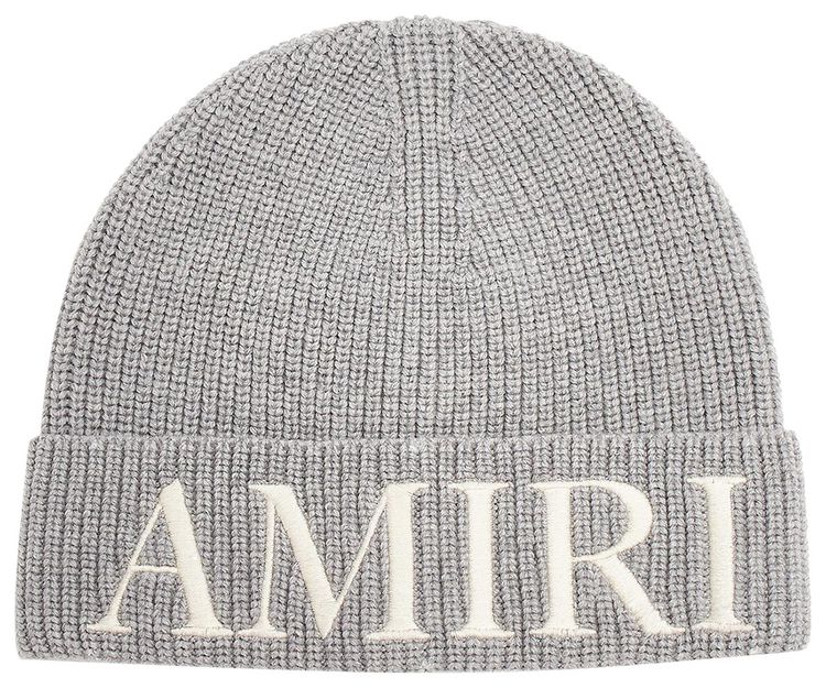 Buy Amiri Logo Embroidered Beanie 'Grey' - AMHAEA1011 GREY | GOAT