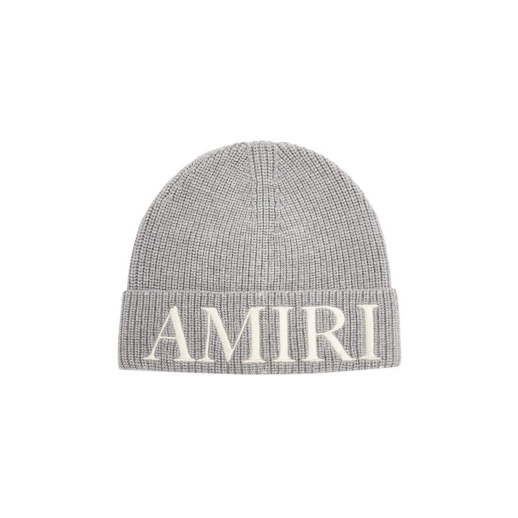 Buy Amiri Logo Embroidered Beanie 'Grey' - AMHAEA1011 GREY | GOAT
