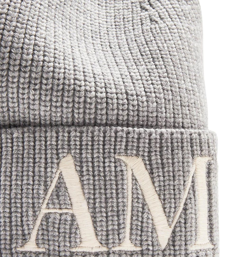 Buy Amiri Logo Embroidered Beanie 'Grey' - AMHAEA1011 GREY | GOAT