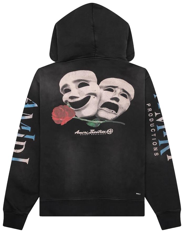 Buy Amiri Theatre Masks Hoodie 'Black' - AMJYHD1069 BLAC | GOAT