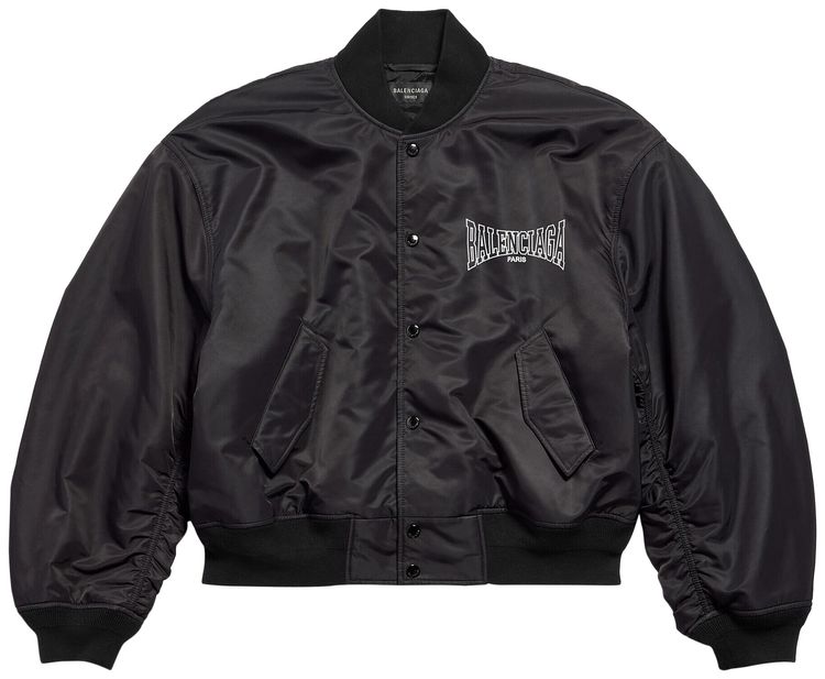 Buy Balenciaga Varsity Jacket 'Black' - 809169 TR051 1000 | GOAT