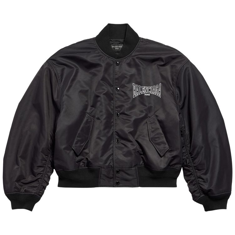 Buy Balenciaga Varsity Jacket 'Black' - 809169 TR051 1000 | GOAT