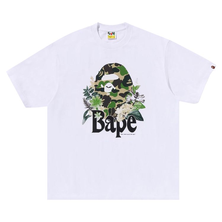 Buy BAPE Floral Big Ape Head Relaxed Fit Tee 'White' - 1K30 110 312 ...