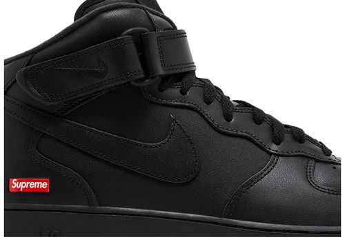 Buy Supreme x Nike Air Force 1 Mid 'Box Logo - Triple Black' - FZ8784 ...
