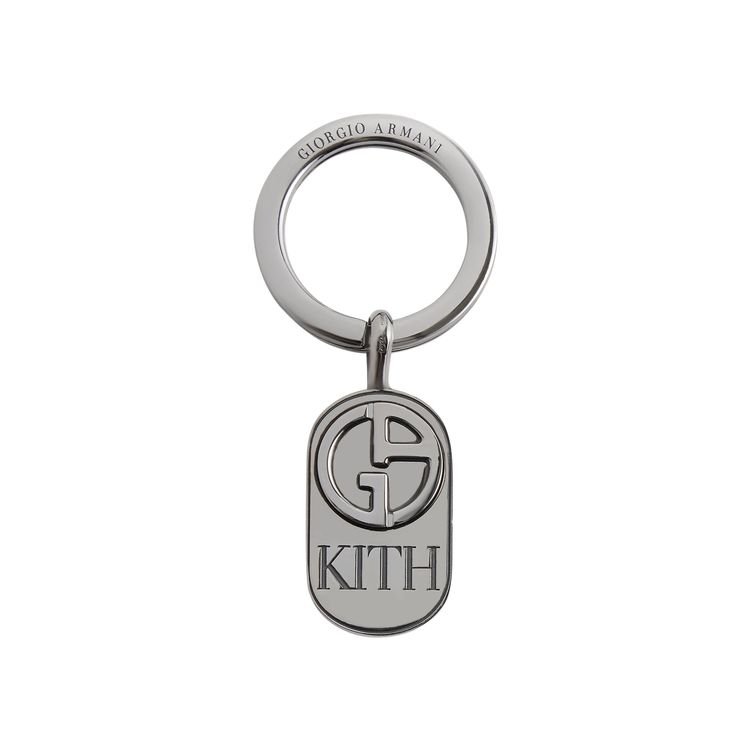 Buy Kith & Giorgio Armani Key Ring 'Gunmetal' - GM000915F14430T | GOAT