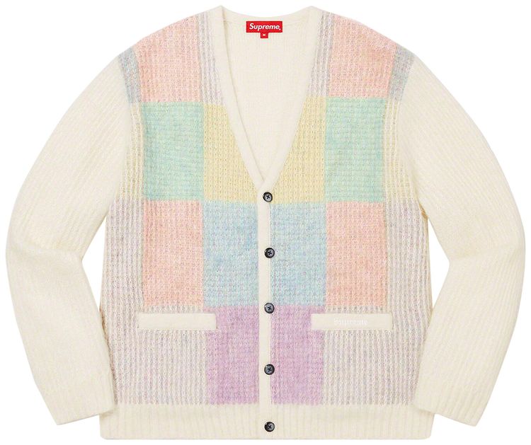 Buy Supreme Brushed Grid Cardigan 'White' - SS22SK6 WHITE | GOAT CA