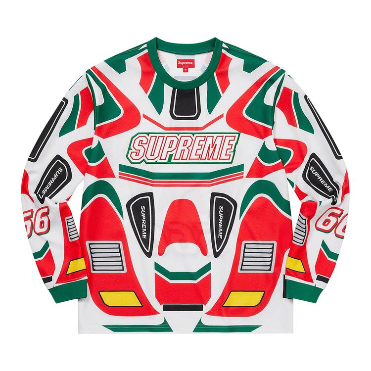 Buy Supreme Decals Moto Jersey 'White' - FW22KN25 WHITE | GOAT