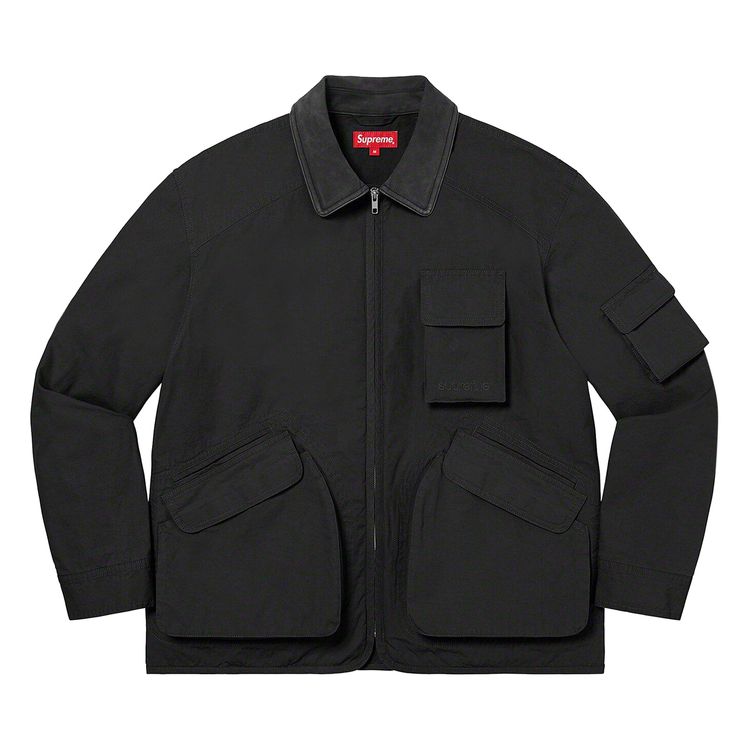 Buy Supreme Cotton Utility Jacket 'Black' - FW22J104 BLACK | GOAT