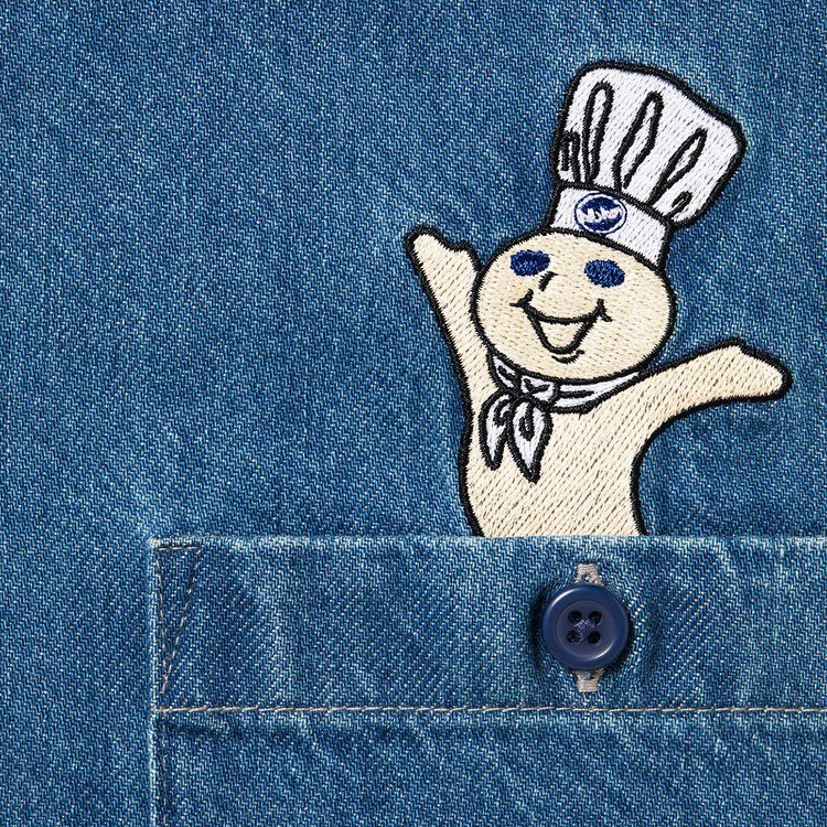 Buy Supreme Doughboy Short-Sleeve Work Shirt 'Denim' - FW22S25 DENIM | GOAT