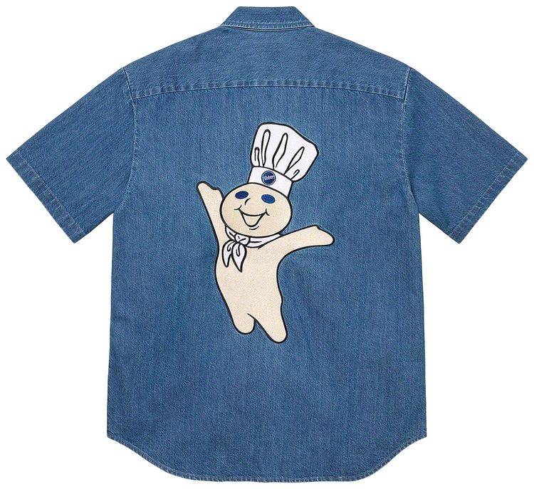 Buy Supreme Doughboy Short-Sleeve Work Shirt 'Denim' - FW22S25 DENIM | GOAT
