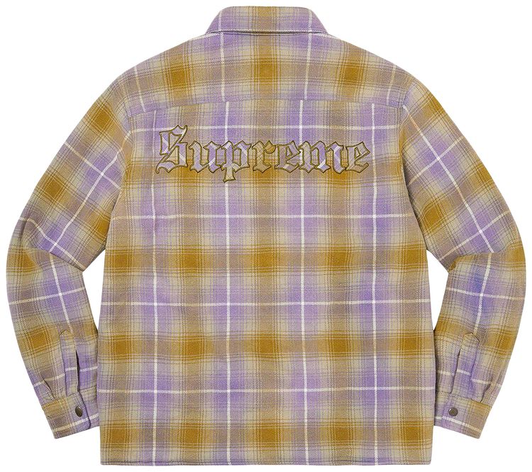 Buy Supreme Shearling Lined Flannel Shirt 'Olive' - FW22S15 OLIVE | GOAT