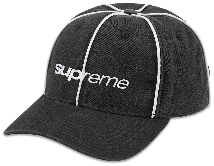 Buy Supreme Piping 6-Panel 'Black' - FW22H84 BLACK | GOAT