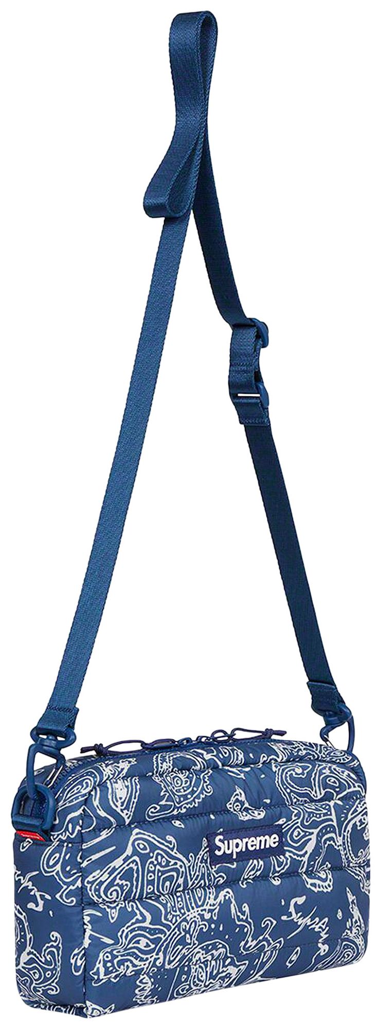 Buy Supreme Puffer Side Bag 'Blue Paisley' - FW22B18 BLUE PAISLEY | GOAT