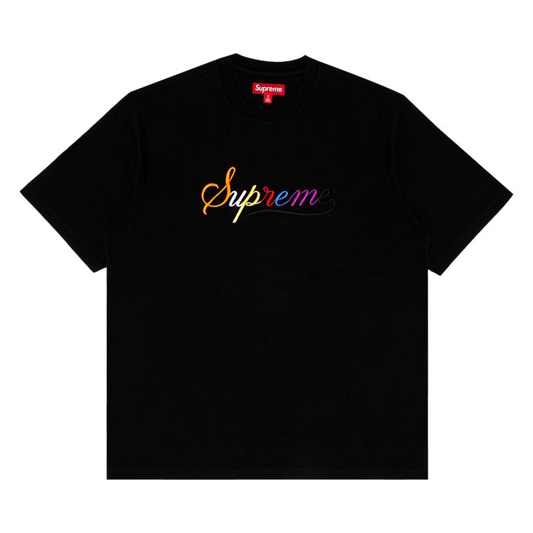 Buy Supreme Cursive Short-Sleeve Top 'Black' - FW24KN53 BLACK | GOAT