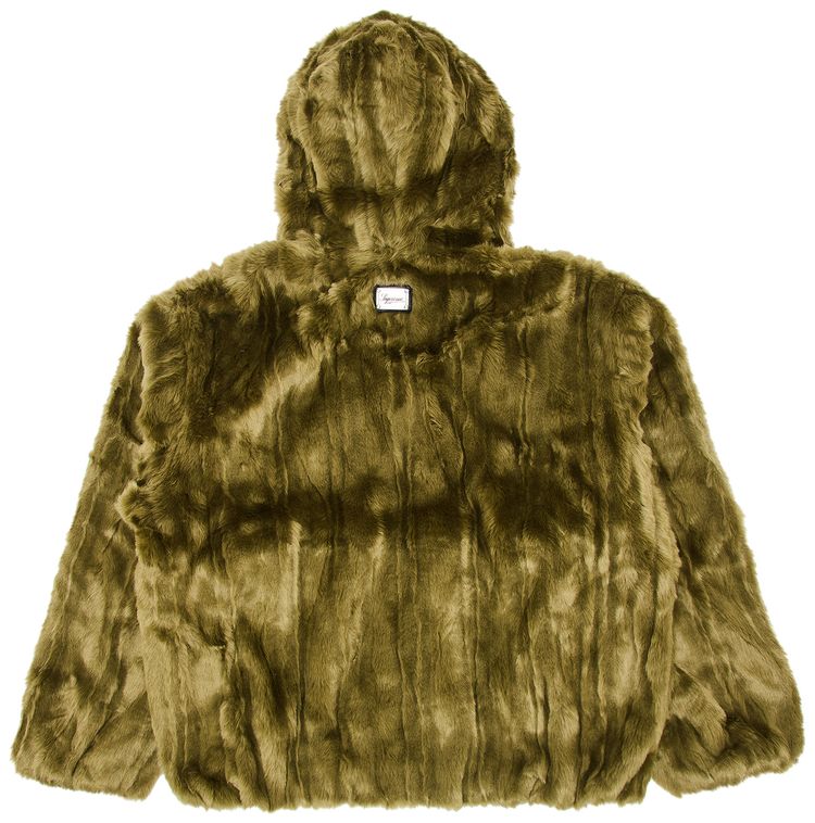 Buy Supreme Faux Fur Hooded Jacket 'Olive' - FW24J52 OLIVE | GOAT