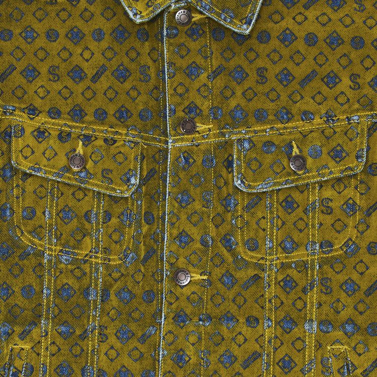 Buy Supreme Flocked Denim Trucker Jacket 'Mustard' - FW24J81 MUSTARD | GOAT
