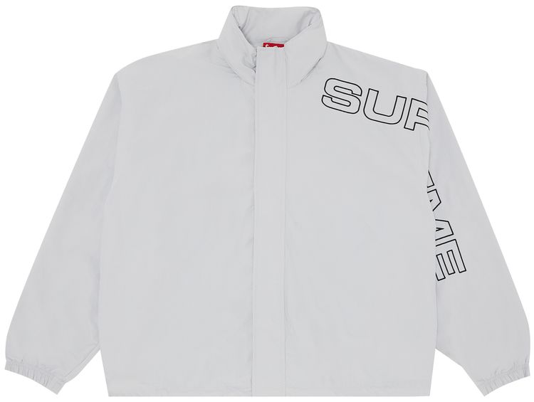 Buy Supreme Spellout Embroidered Track Jacket 'Grey' - FW24J70 GREY | GOAT