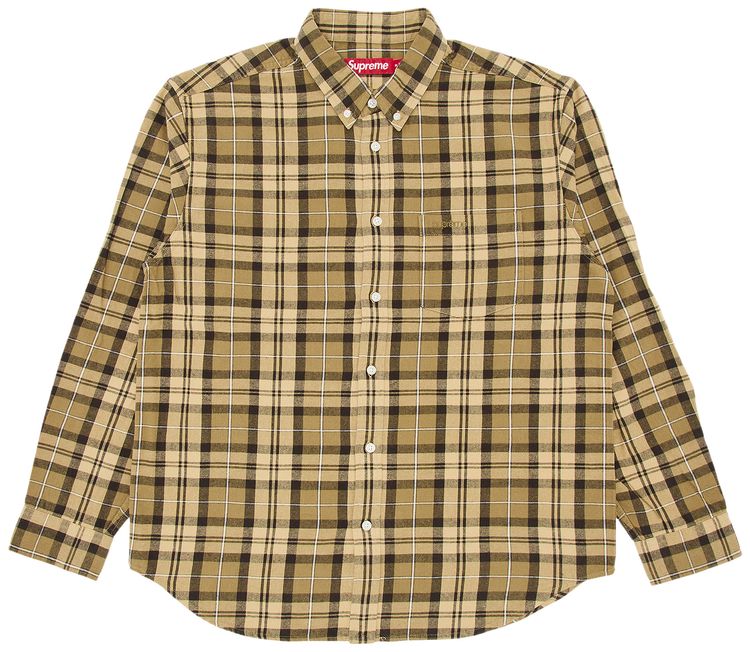 Buy Supreme Plaid Flannel Shirt 'Tan' - FW24S5 TAN | GOAT