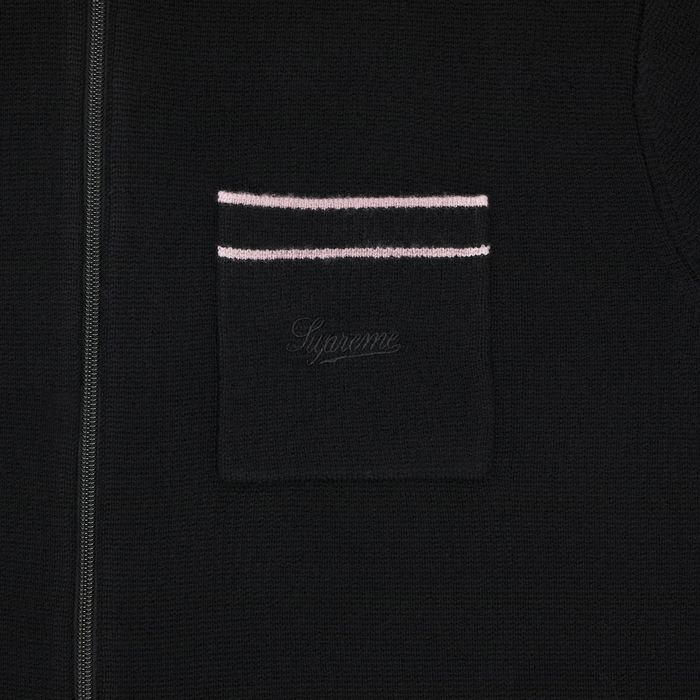 Buy Supreme Zip Up Polo Sweater 'Black' - FW24SK48 BLACK | GOAT