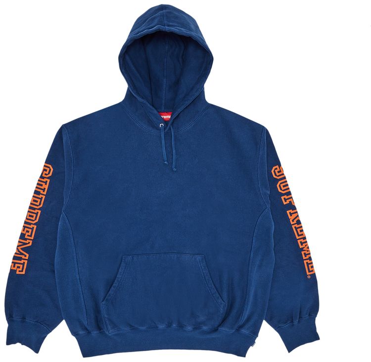 Buy Supreme Collegiate Sleeve Hooded Sweatshirt 'Dark Royal' - FW24SW17 ...