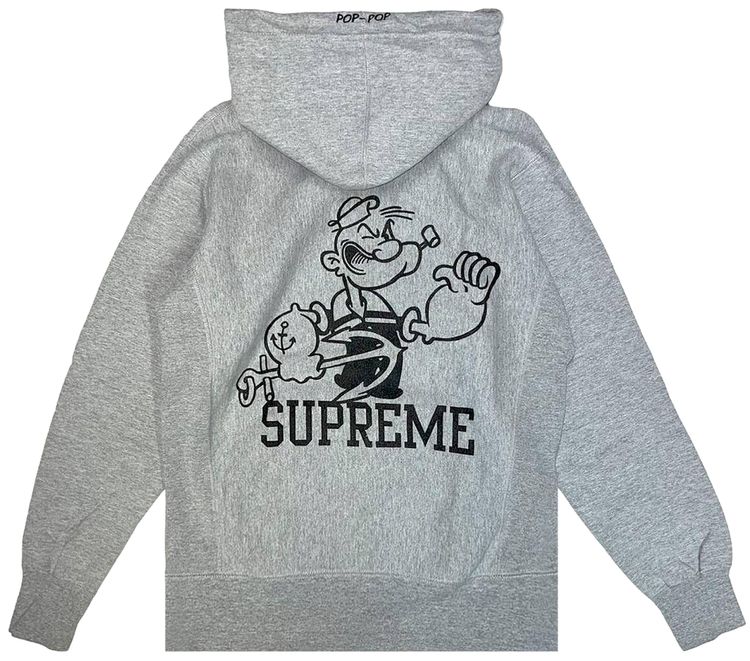 Buy Supreme Popeye Hoodie 'Grey' - FW100106 GREY | GOAT
