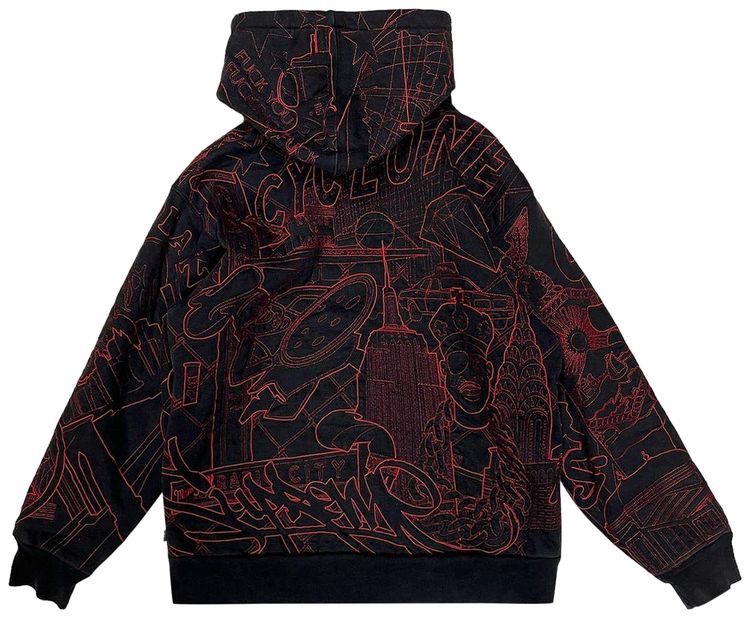 Buy Supreme Uptown Apollo Liberty Thermal Zip Up Hoodie 'Black ...