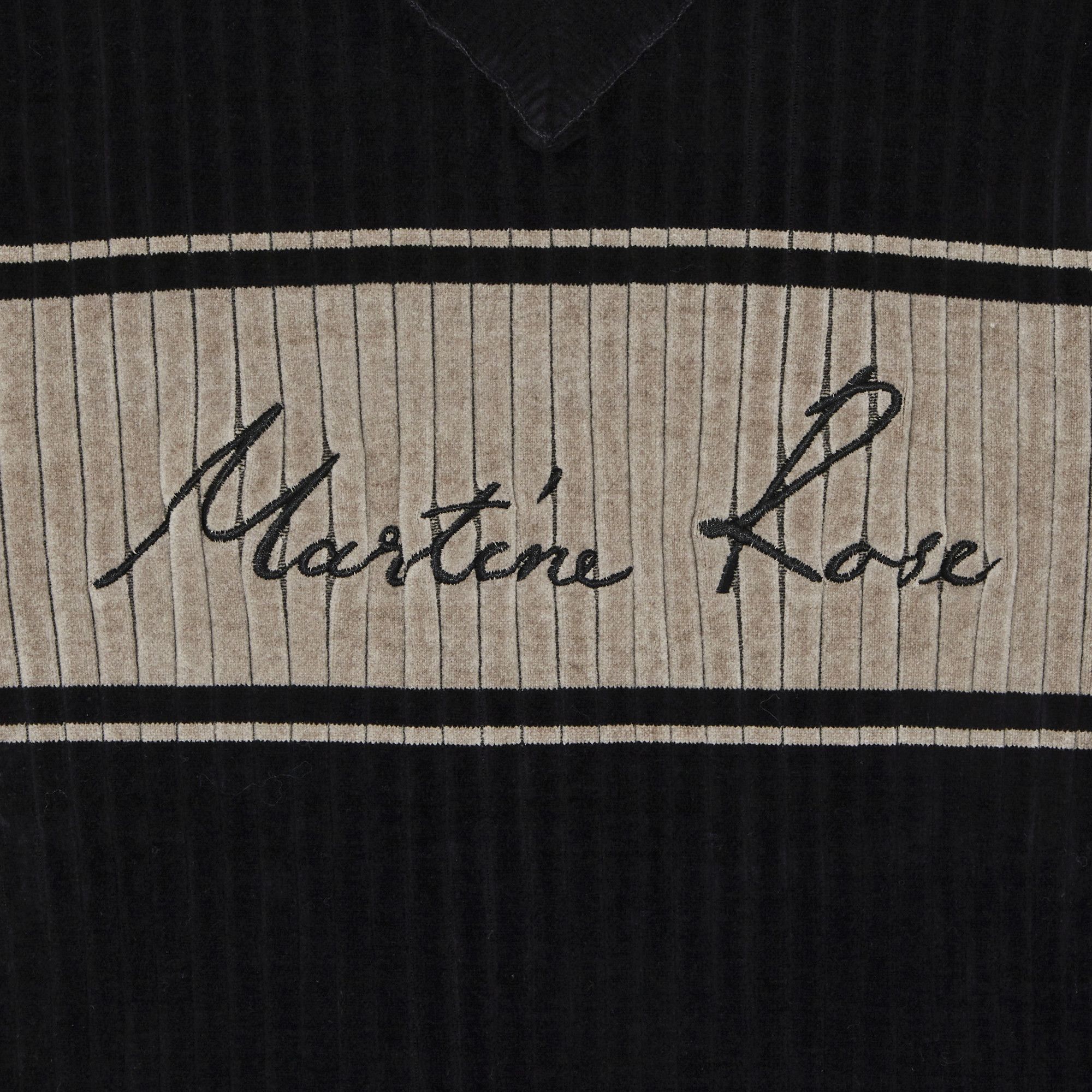 Buy Martine Rose Chenille V Neck Jumper 'Black/Beige Buy Martine Rose Chenille V Neck Jumper 'Black/Beige
