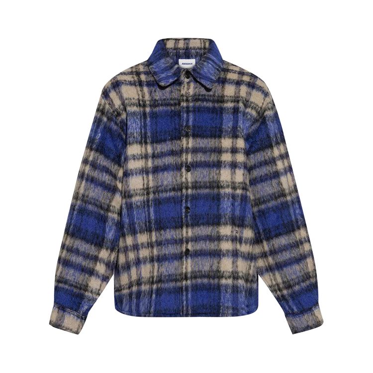 Buy Ader Error Plaid Long-Sleeve Shirt 'Blue' - BN01FWJK0118BL | GOAT